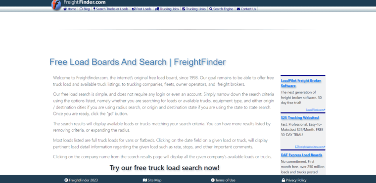 Freight Finder Loadboard Review - Loads Kiwi