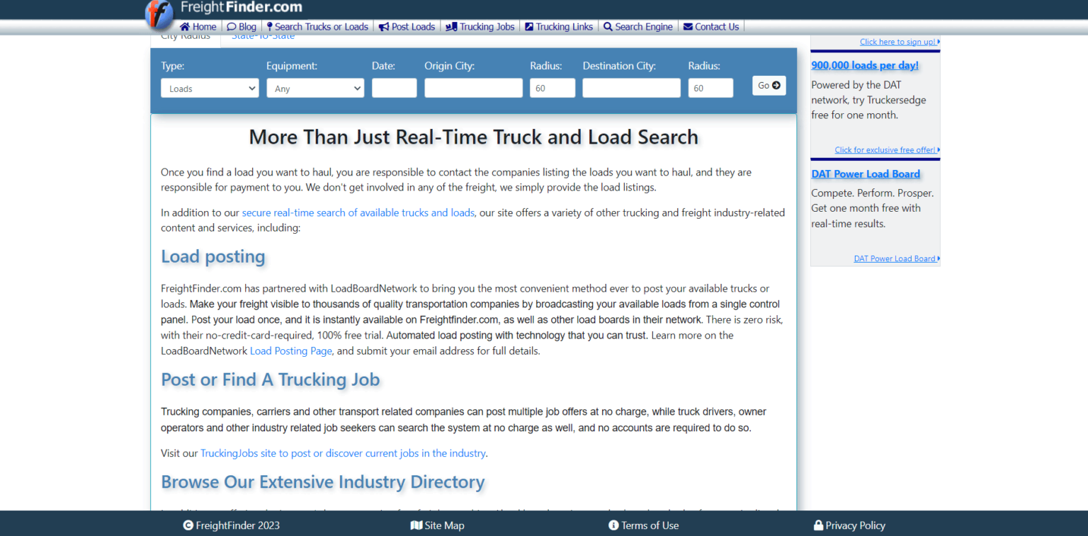 Freight Finder Loadboard Review - Loads Kiwi