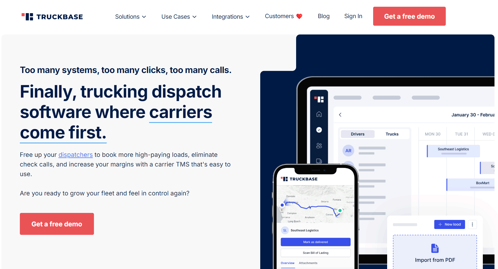 Truckbase TMS vs OpenRoad TMS (powered by GP Transco) - Loads Kiwi